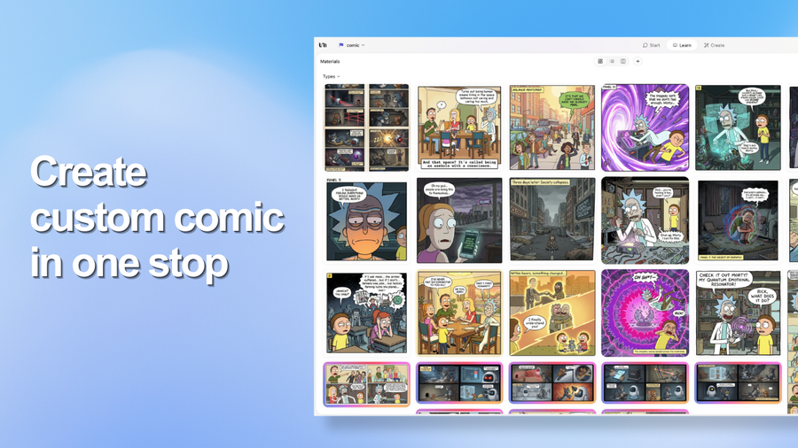 Create Custom Comic Strips with AI - YouMind Use case